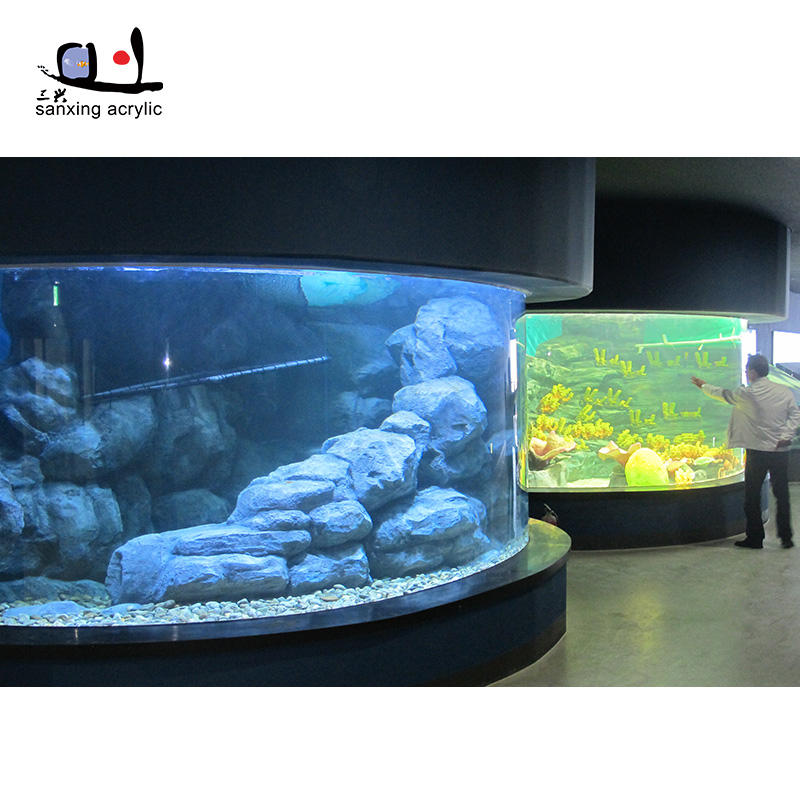 Round Aquarium cylindrical fish tank Large Cylinder Acrylic Aquariums ...
